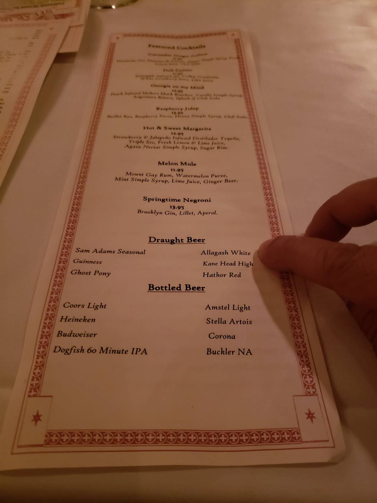 Menu at Roots Steakhouse, Morristown