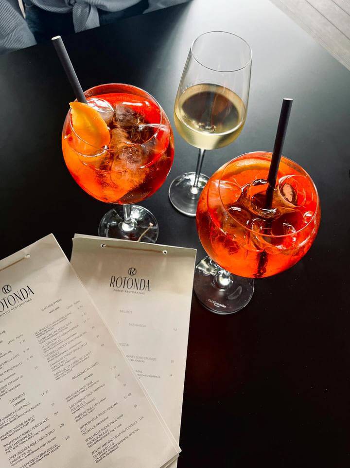 Menu at Rotonda restaurant, Vilnius