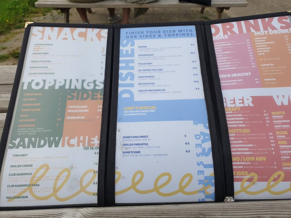 Speisekarte von de Maaskantine, Rotterdam
