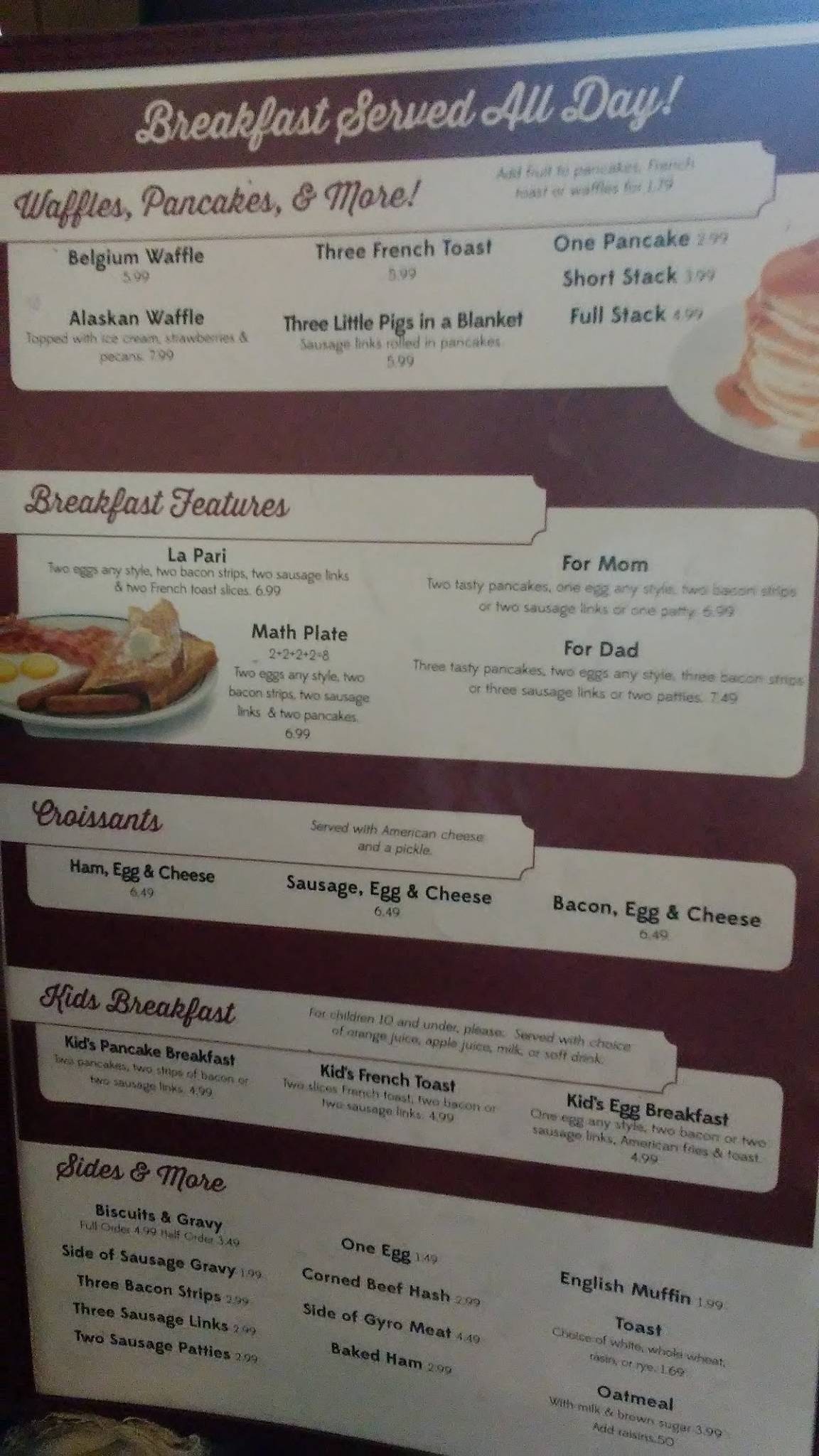 Menu at Round Table Family Restaurant, Centralia