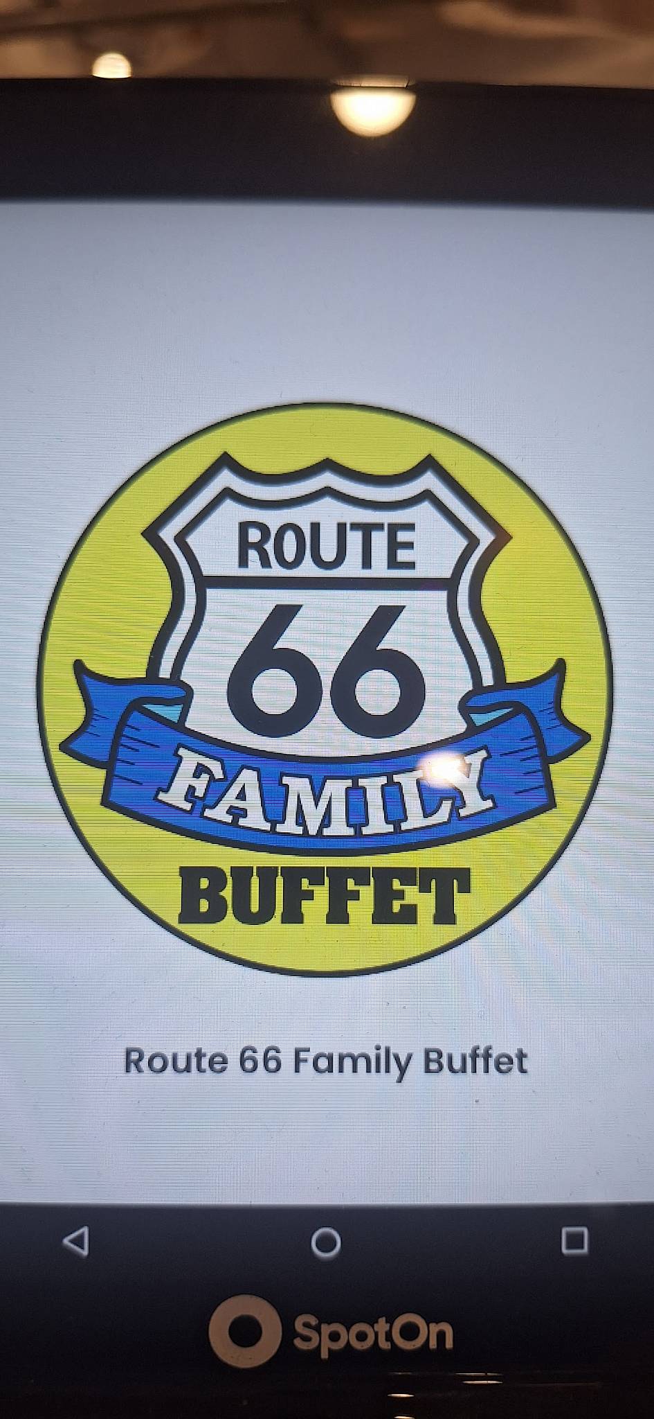 Menu at Route 66 Family Buffet restaurant, Amarillo