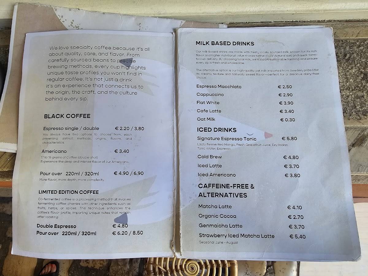 Menu at Augusto Coffee Shop pub & bar, Rovinj