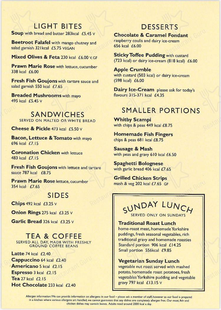 Menu at Royal Oak Ulley pub & bar, Sheffield, 12 Turnshaw Rd