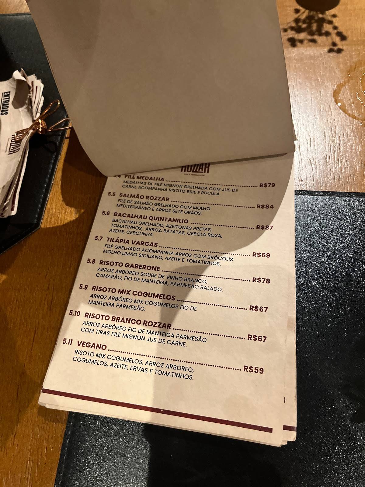 Menu em Rozzar Bar e Restaurante, Ouro Preto