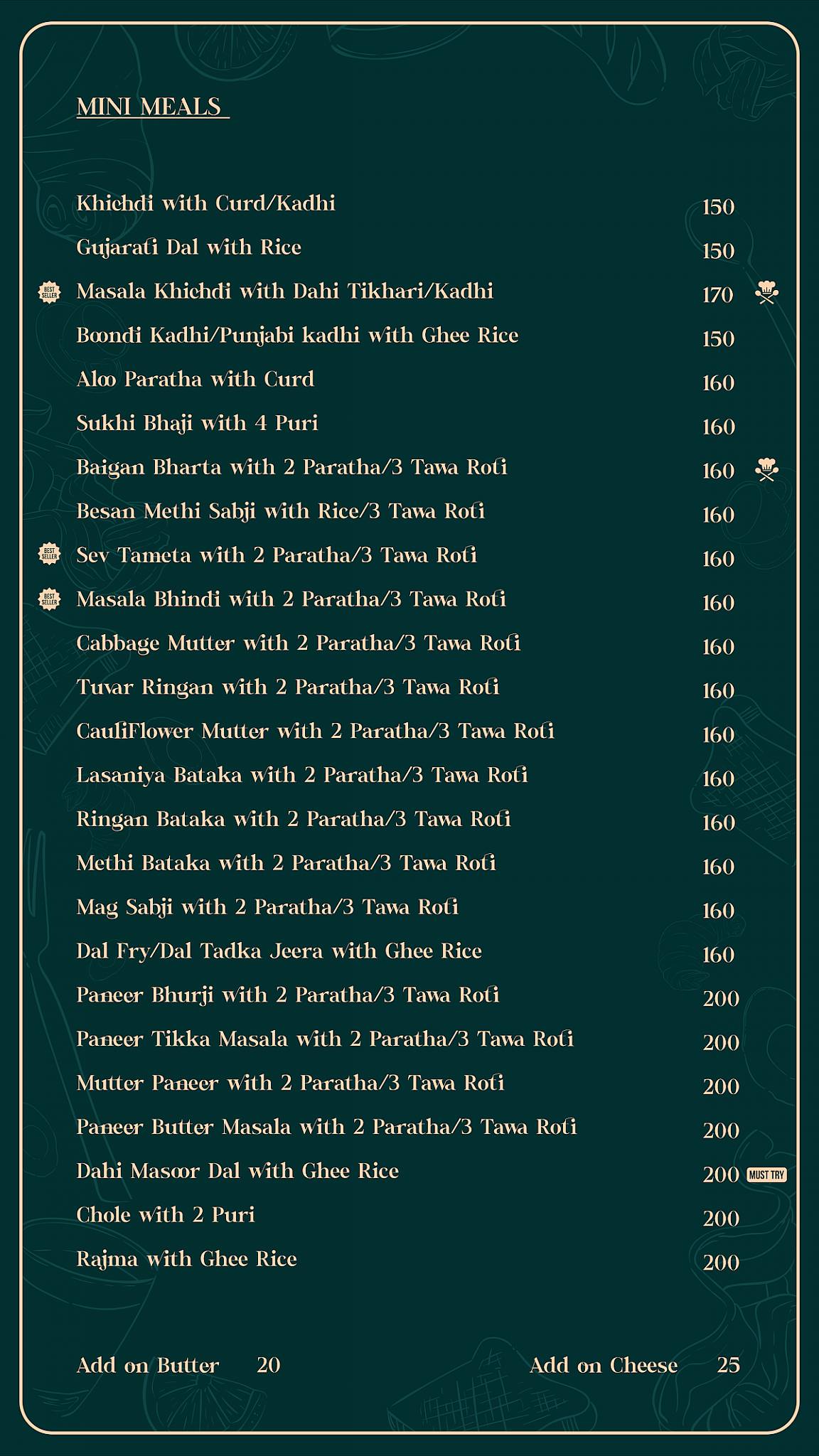 Menu at R's Kitchen Baroda, Vadodara