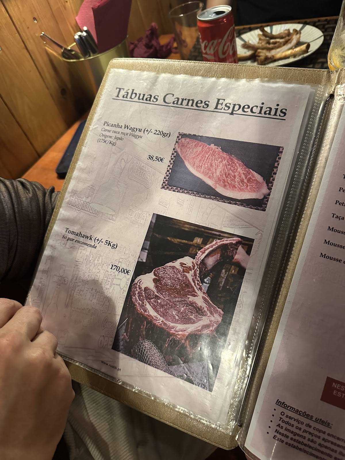 Menu at Rustik pub & bar, Azeitão