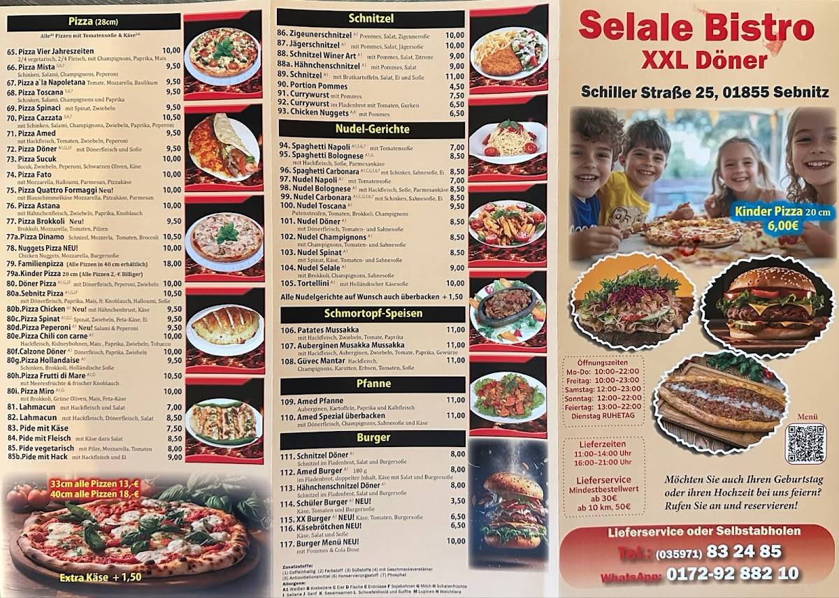 Speisekarte von SELALE BİSTRO XXL DÖNER restaurant, Sebnitz