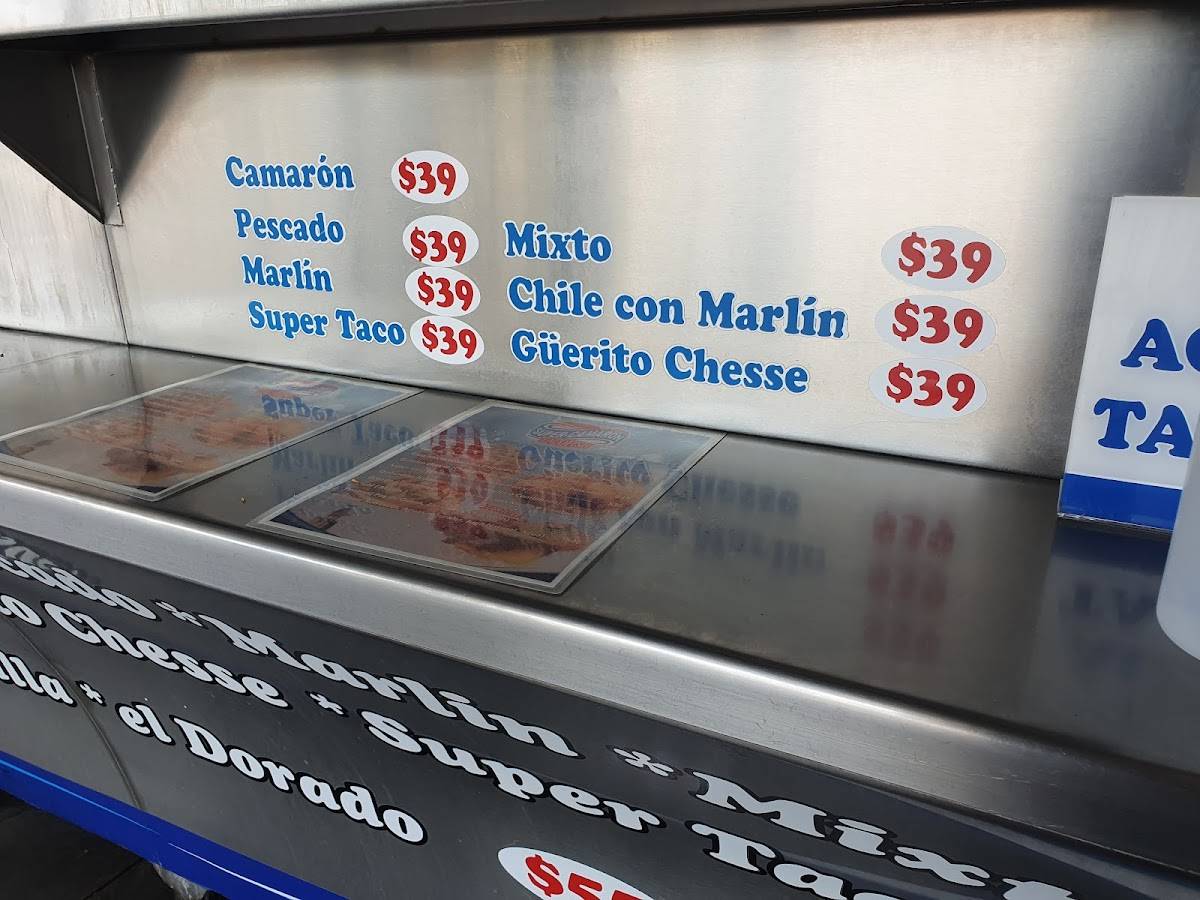 Menu at "SUPER CAMARON" taco fish. restaurant, Hermosillo, Calle Gral ...