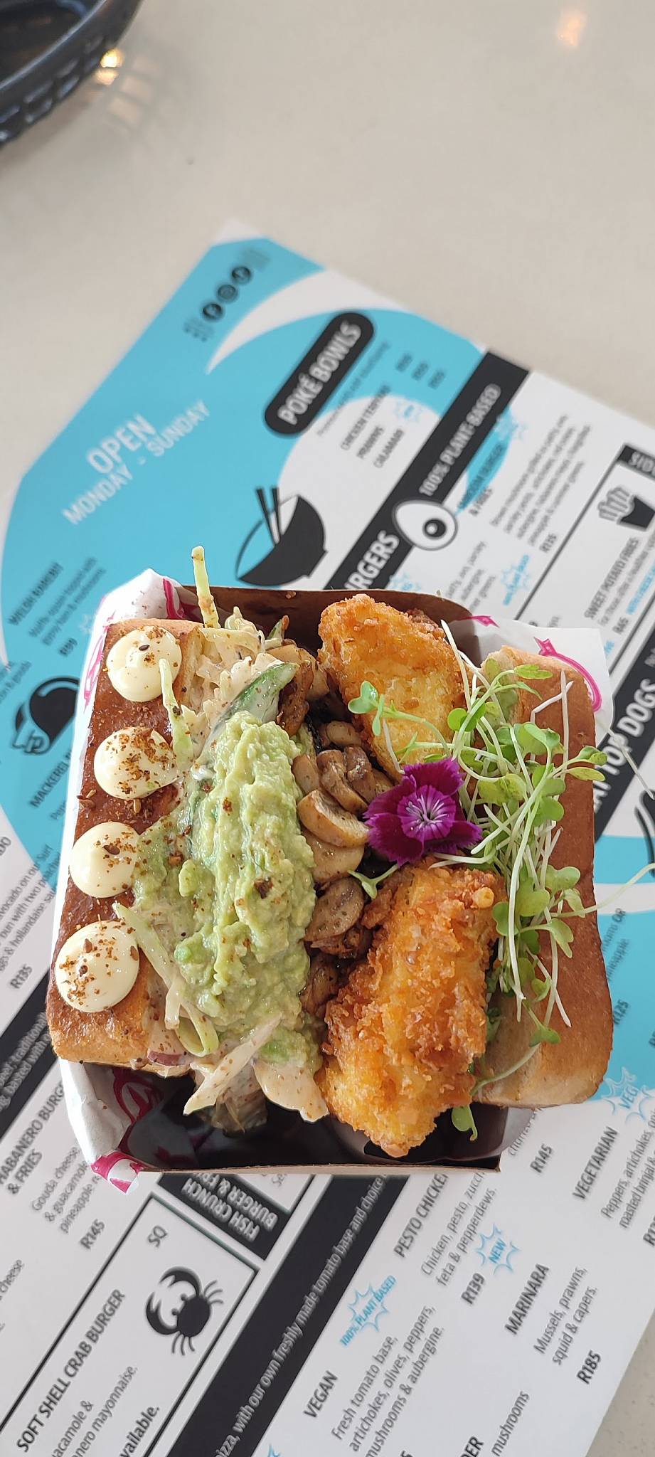 Menu at SURF RIDERS SOUTH BEACH @ BEACHFRONT restaurant, Durban