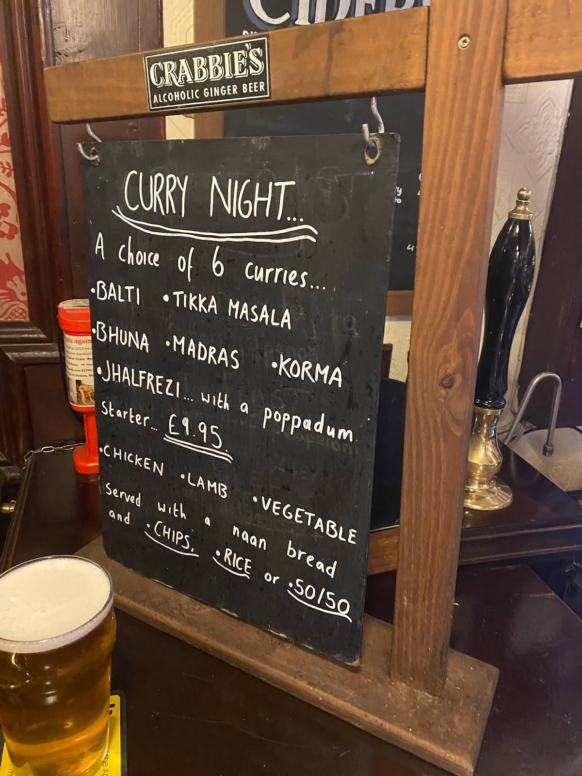 Menu at Turks Head pub & bar, St Helens