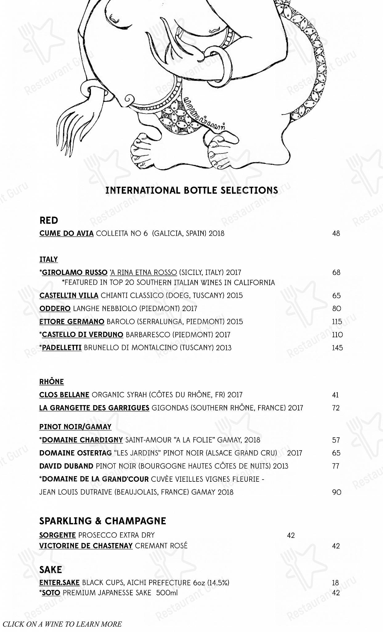 Menu at Sama Sama Kitchen pub & bar, Santa Barbara