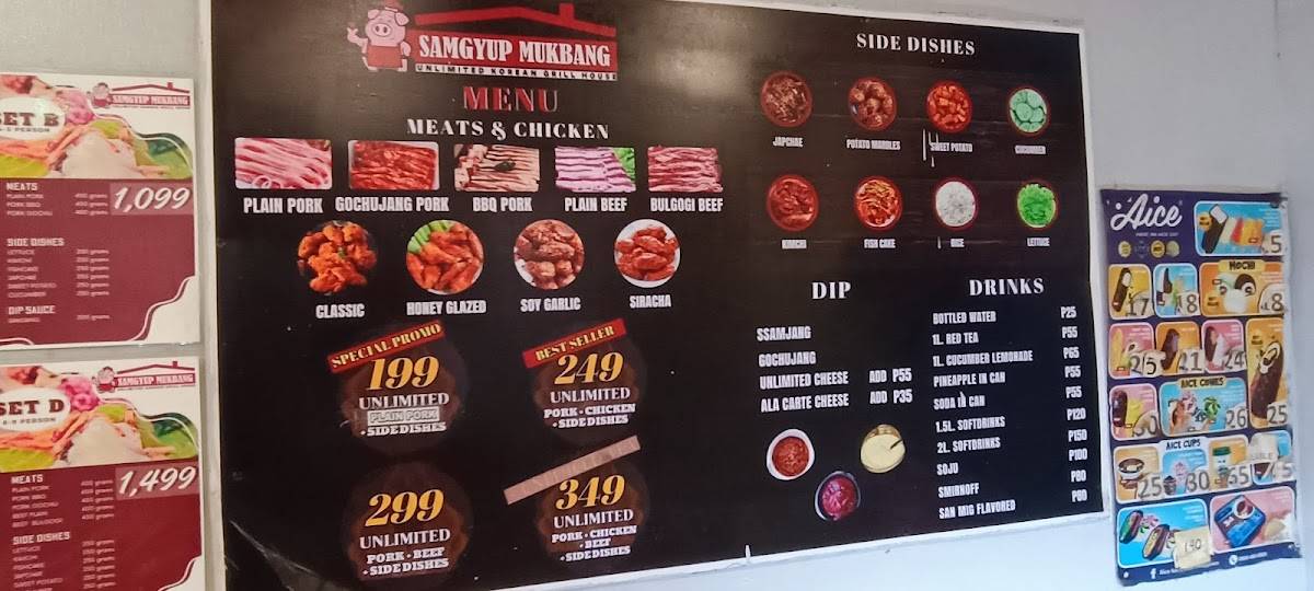 Menu at Samgyup Mukbang- Monumento restaurant, Caloocan