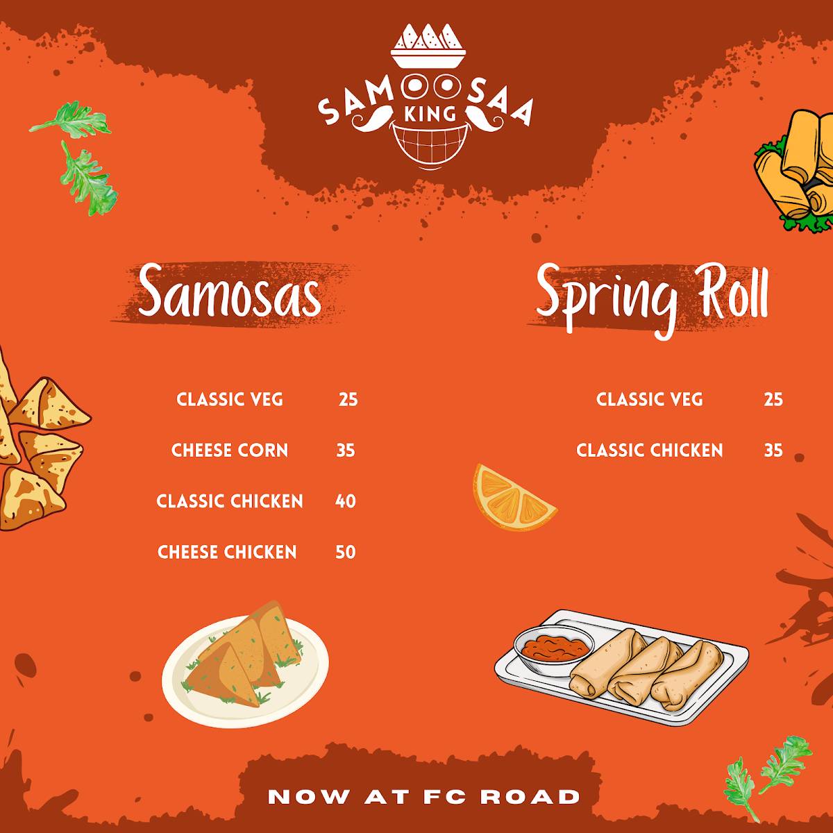 Menu at Samosa King, Pune
