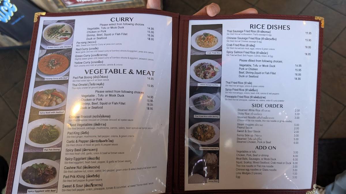 Menu at Zab Linda Vista restaurant, San Diego