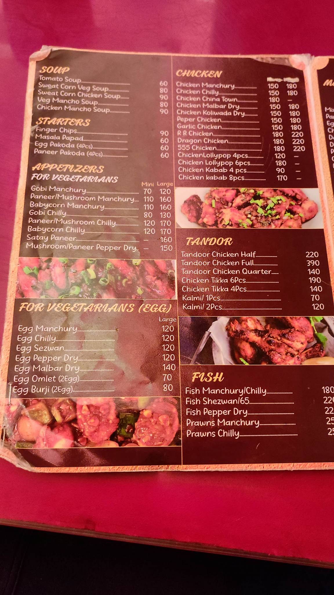 Menu at Sarovar Royalee - Eat N Pack, Davanagere