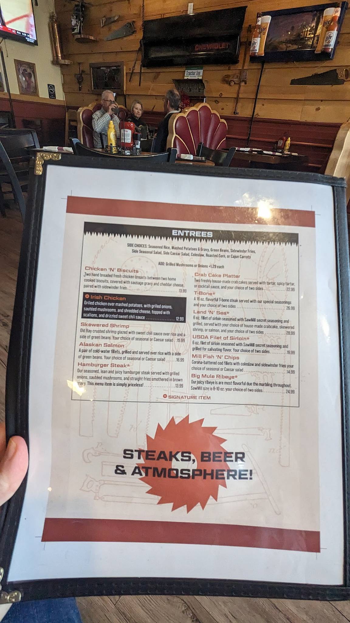 Menu at SawMill Grill pub & bar, Oxford