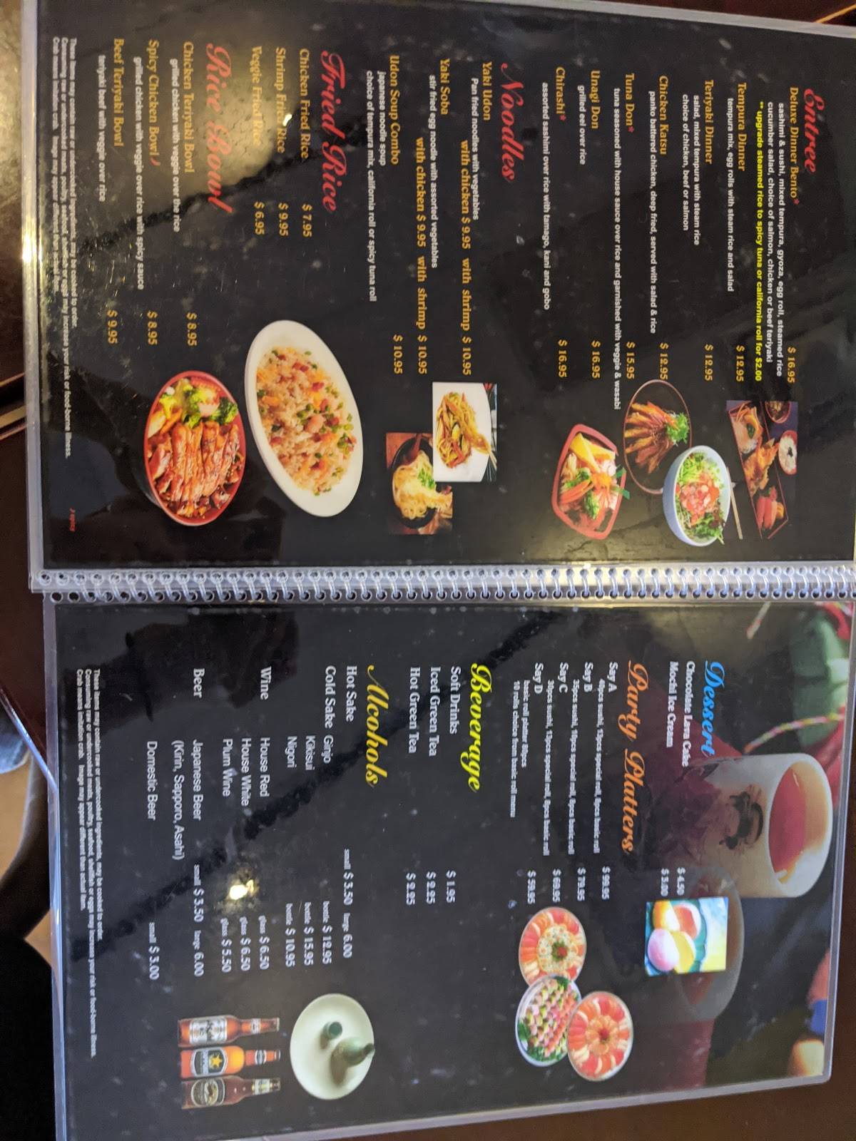Menu at Say Sushi restaurant, Maricopa