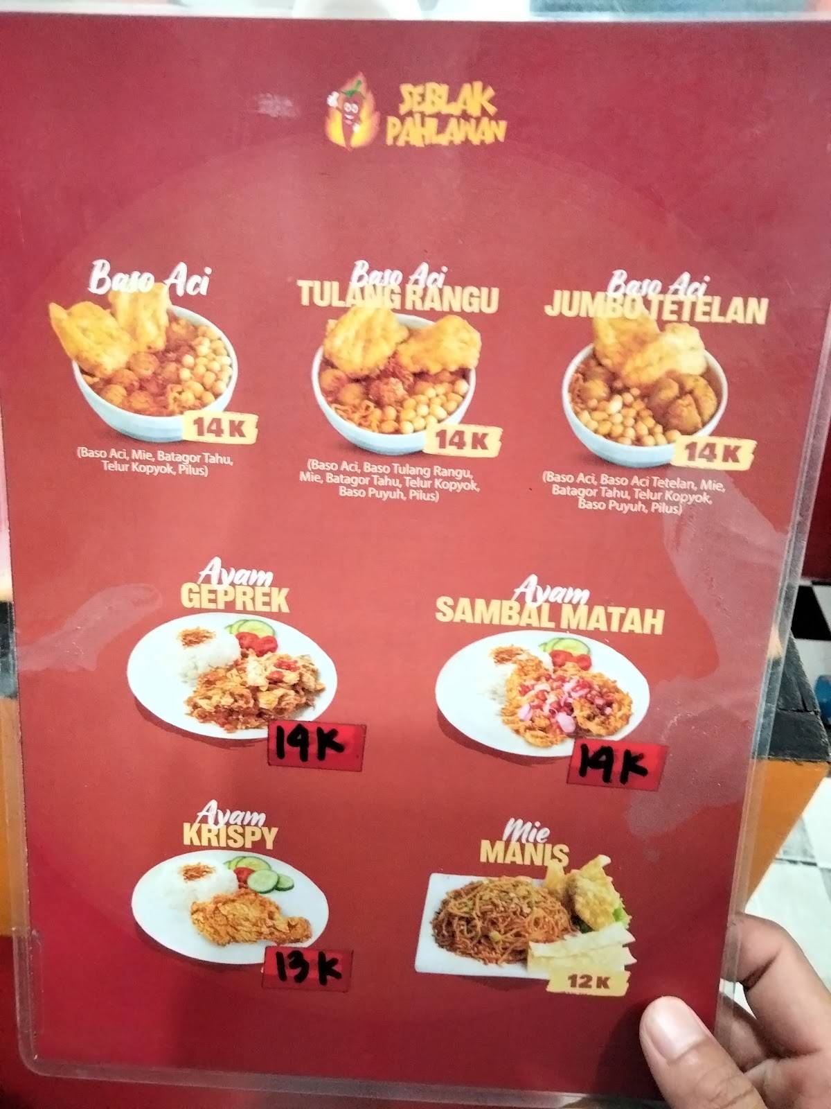 Menu at Seblak Pahlawan Sedati restaurant, Kembangsri