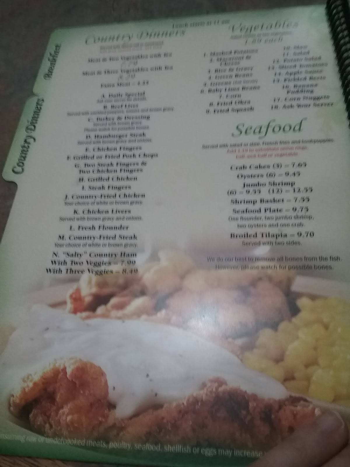 Menu at Seneca Family Restaurant, Seneca, 515 By Pass 123