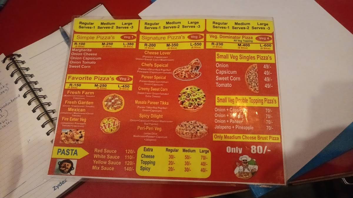 Menu at Shan A Pizza Tosham, Tosham Rural