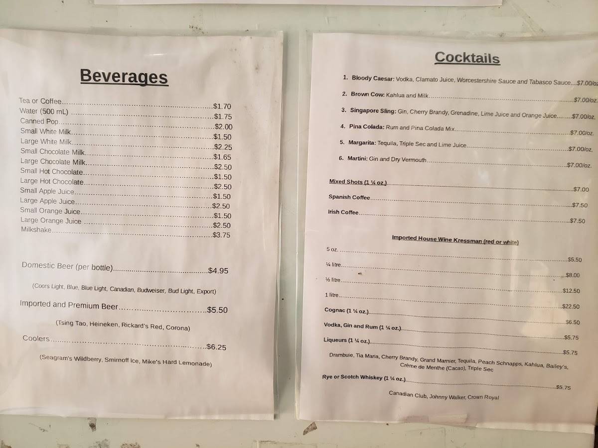 Menu at Shanloon Restaurant, Pembroke