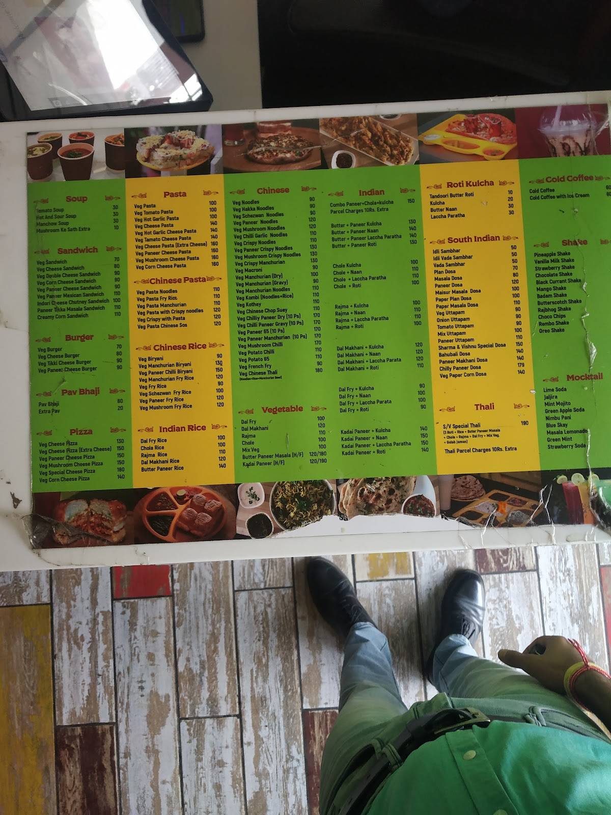 Menu at Sharma & Vishnu, Bhopal