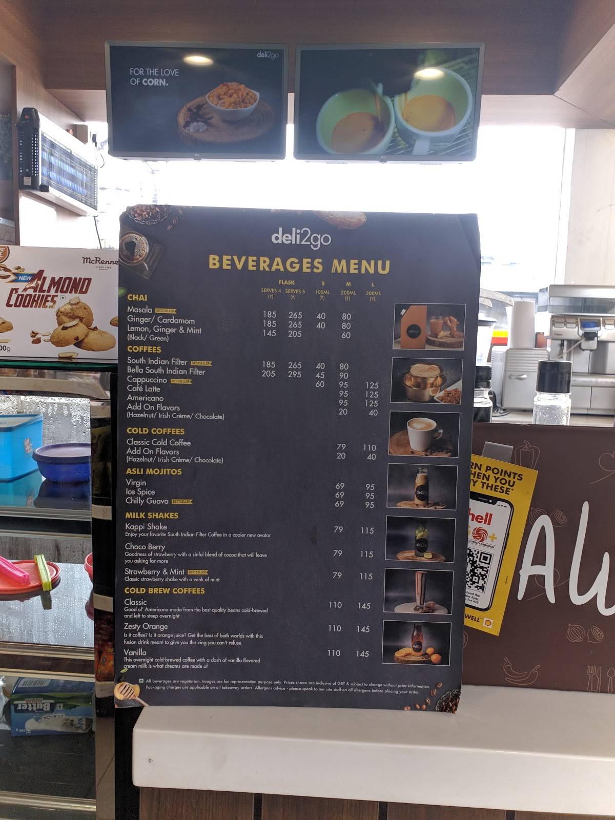 Menu at Shell Deli2Go Cafe, Chennai