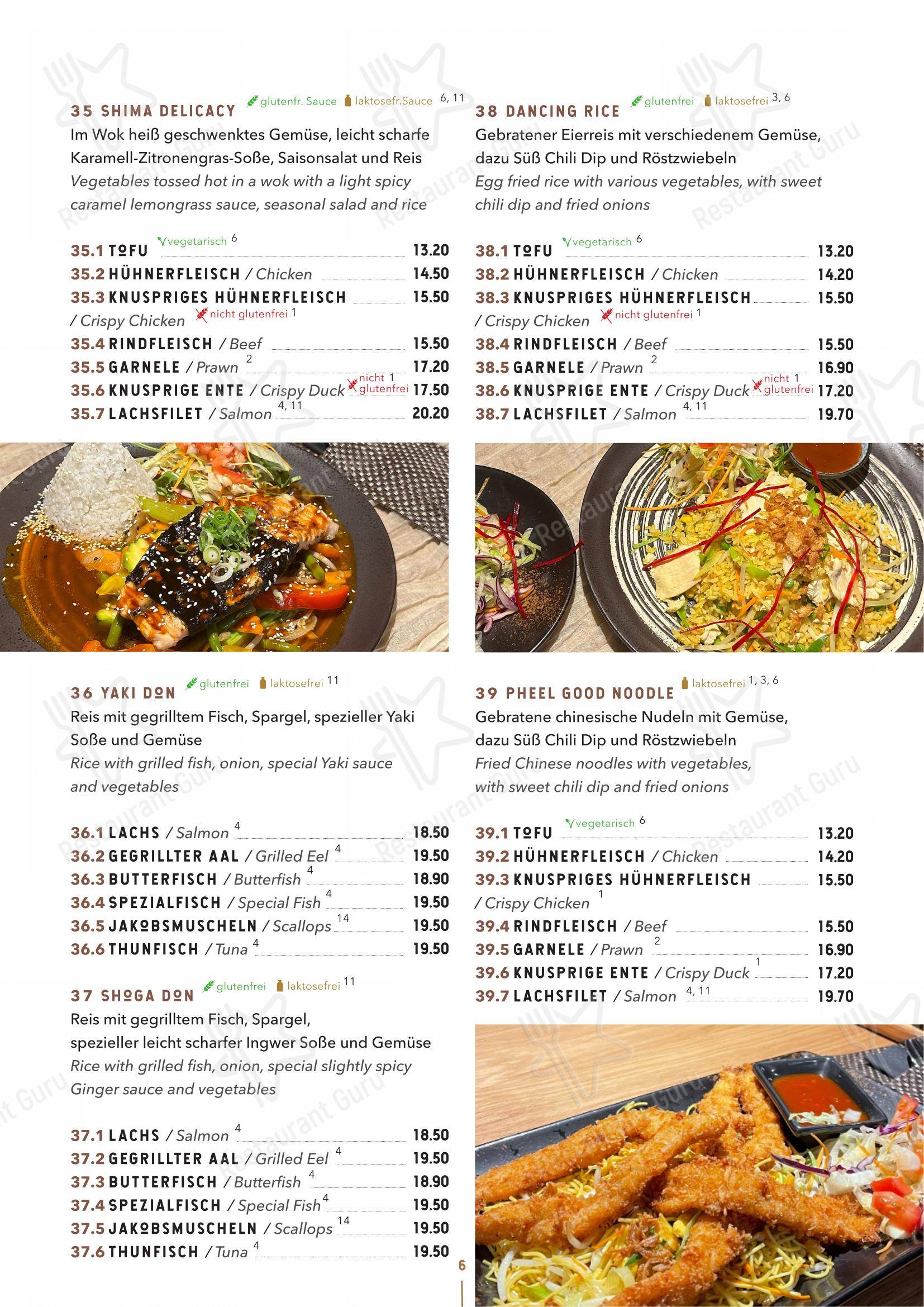 Speisekarte von Shima Restaurant - Großenhain, Großenhain