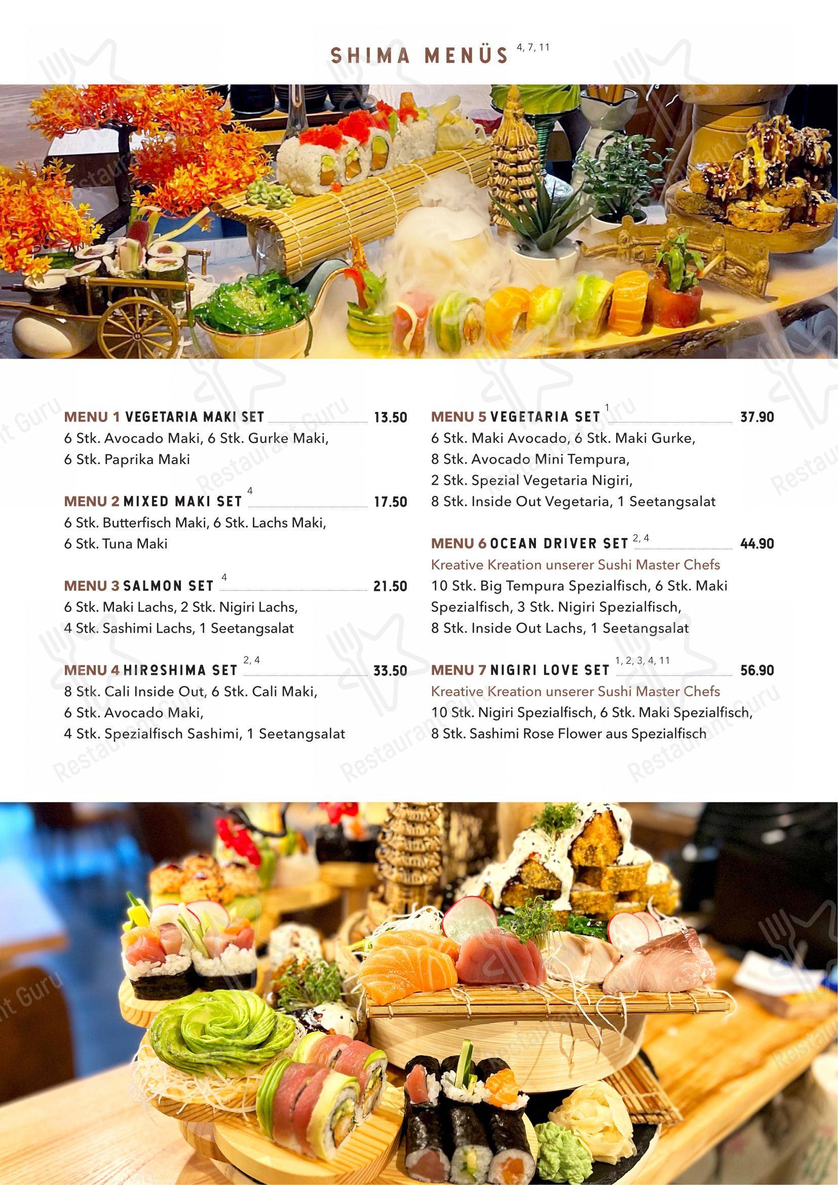 Speisekarte von Shima Restaurant - Großenhain, Großenhain