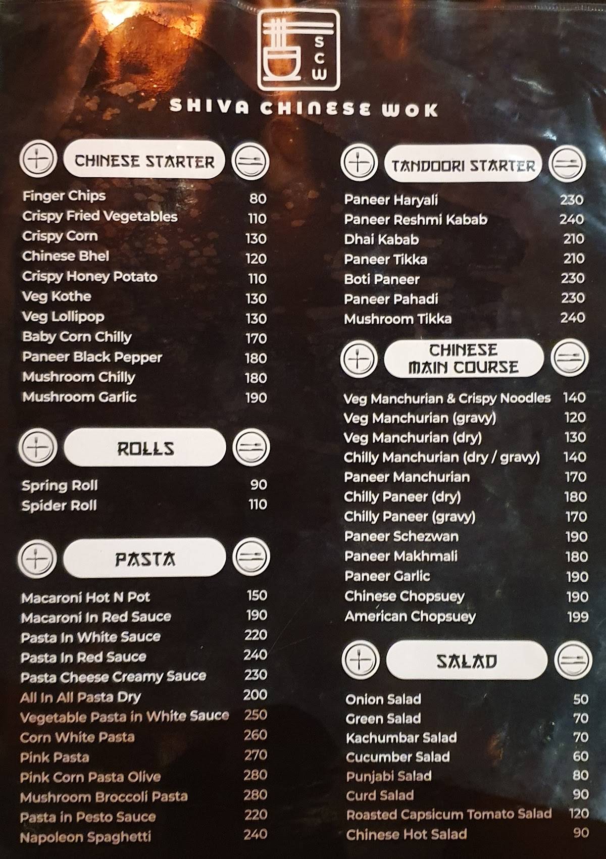 Menu at Shiva Chinese Wok kanadia Road, Indore, Kanadia Main Rd
