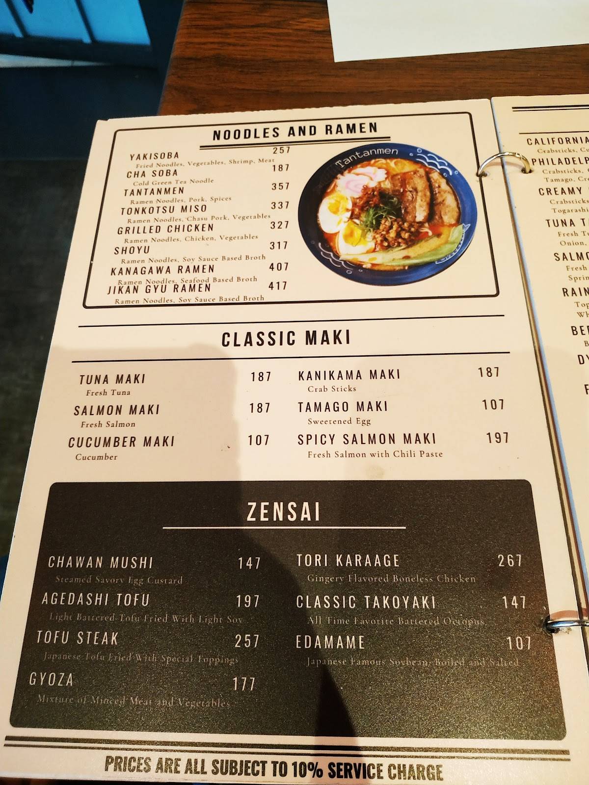 Menu at Shokudo Restaurant Banawe, Quezon City