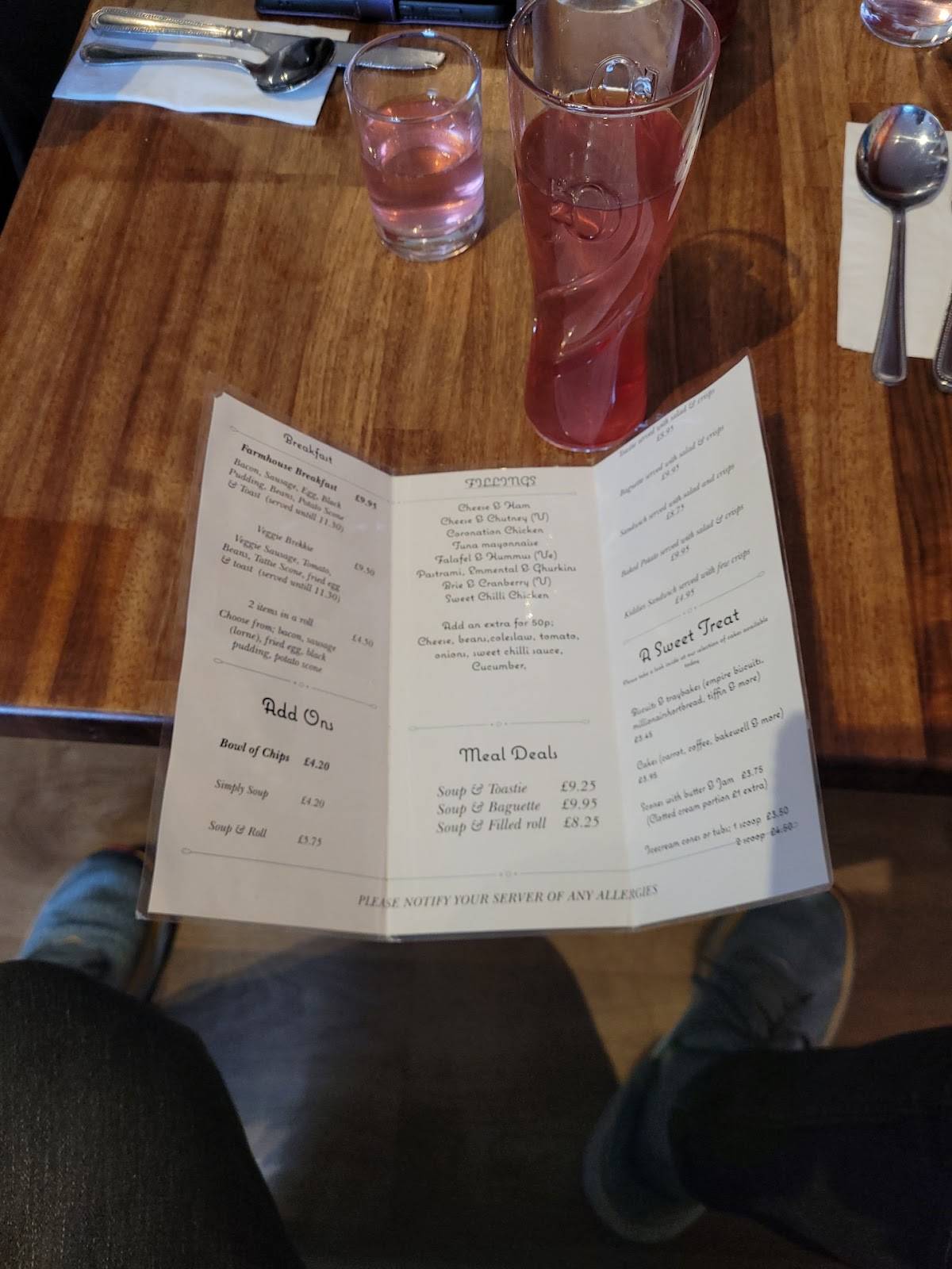 Menu at Shutters Restaurant, Killin