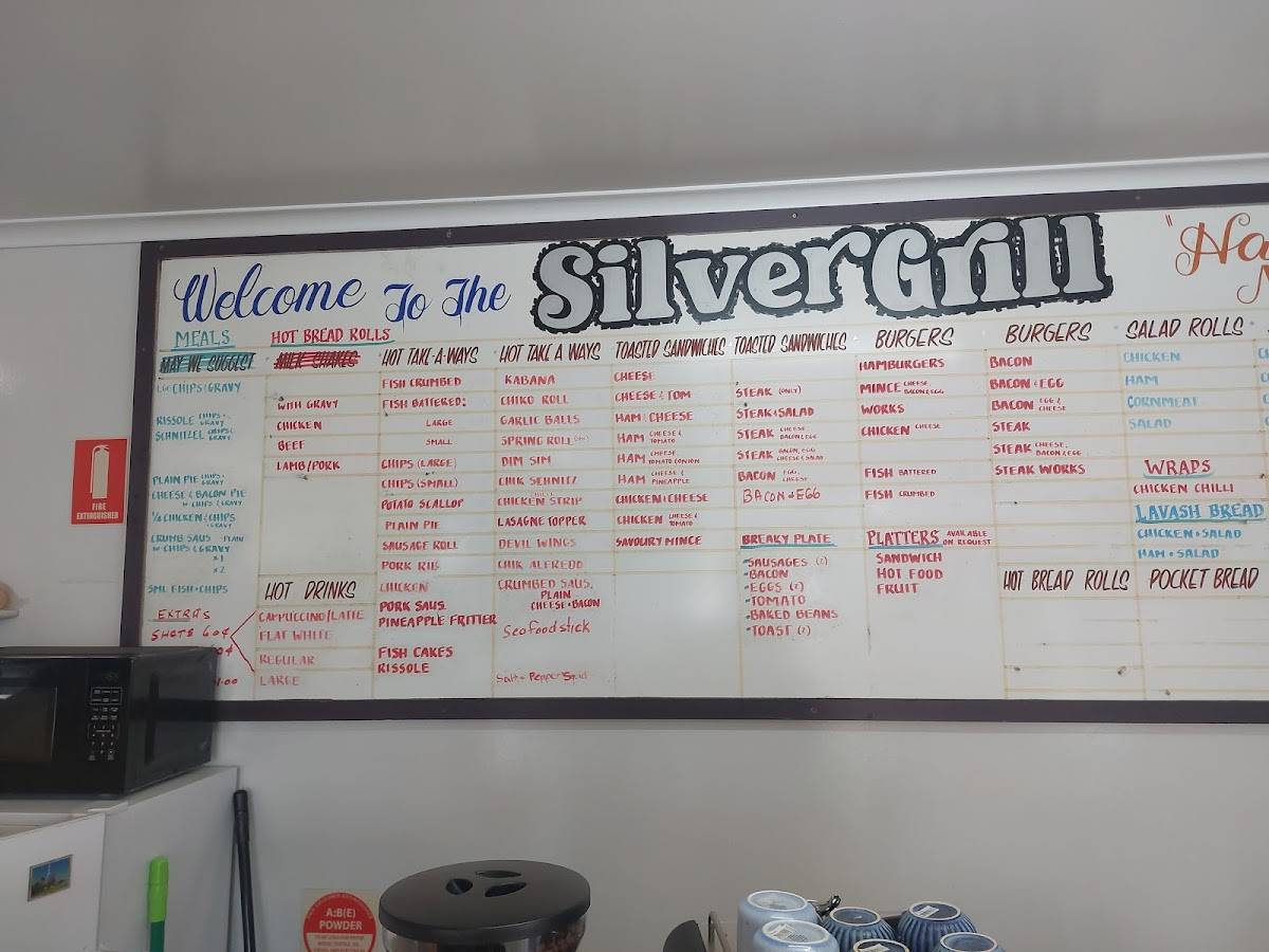 Menu at Silver Grill fast food, Gladstone Central