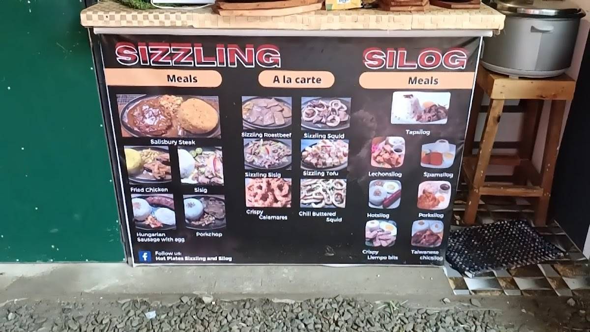 Menu at Sizzling & Silog Hot Plates restaurant, Biñan