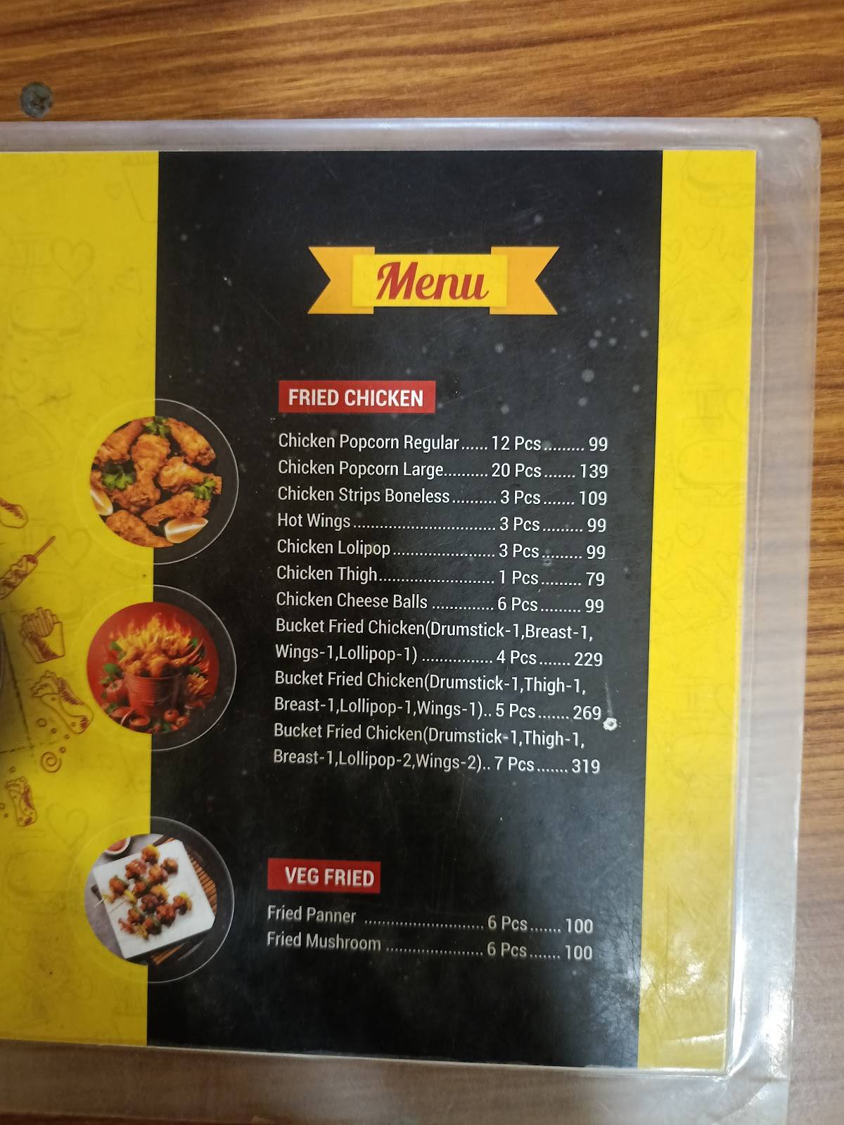 Menu at Sizzlly chicken Kampli, Kampli