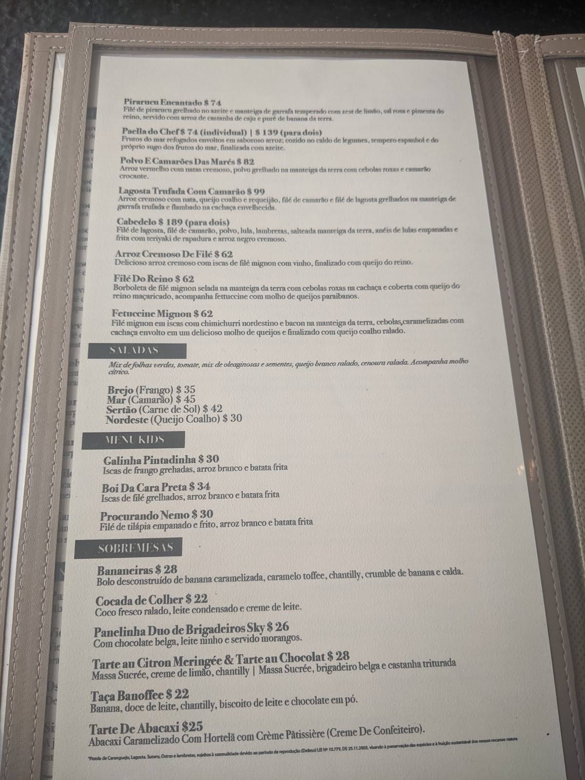 Menu em Sky Restô restaurante, João Pessoa