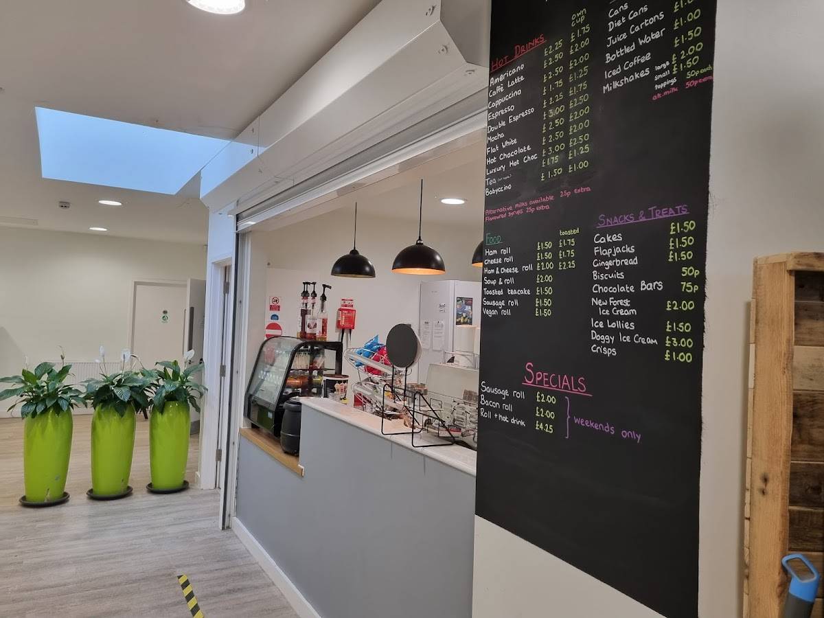 Menu at Slades Park Pavilion cafe, Bournemouth