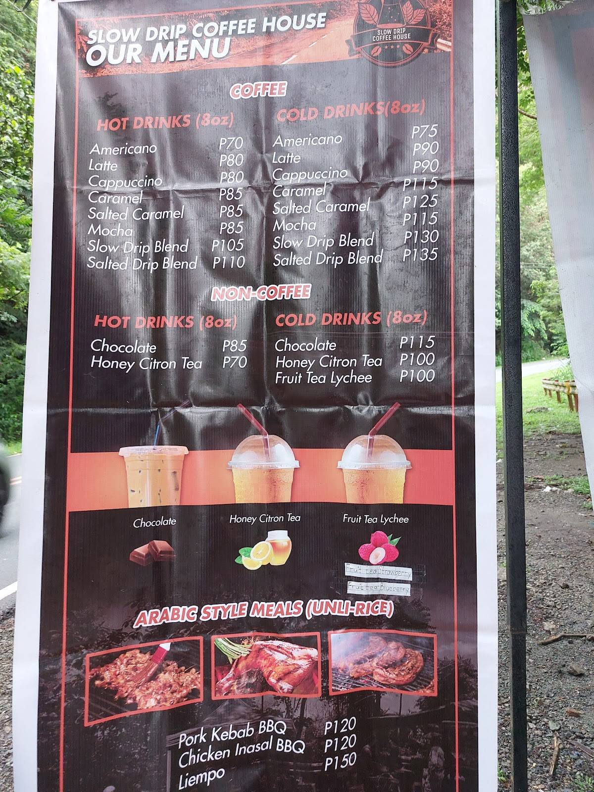 Menu at Slow Drip Coffee House, Antipolo