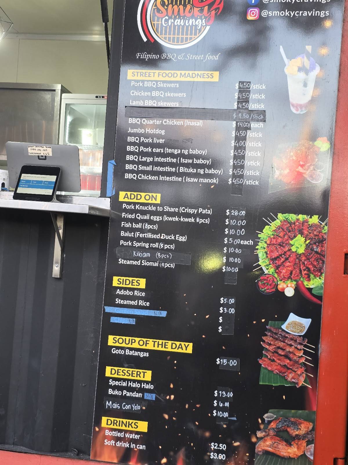 Menu at Smoky Cravings Tempe restaurant, Tempe