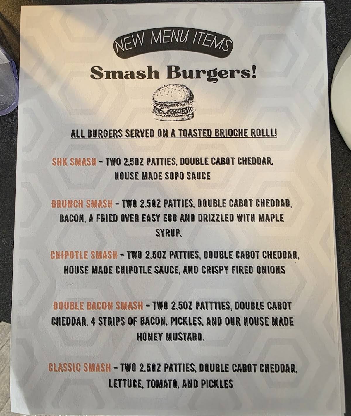 Menu at Social House Kitchen cafe, Saco