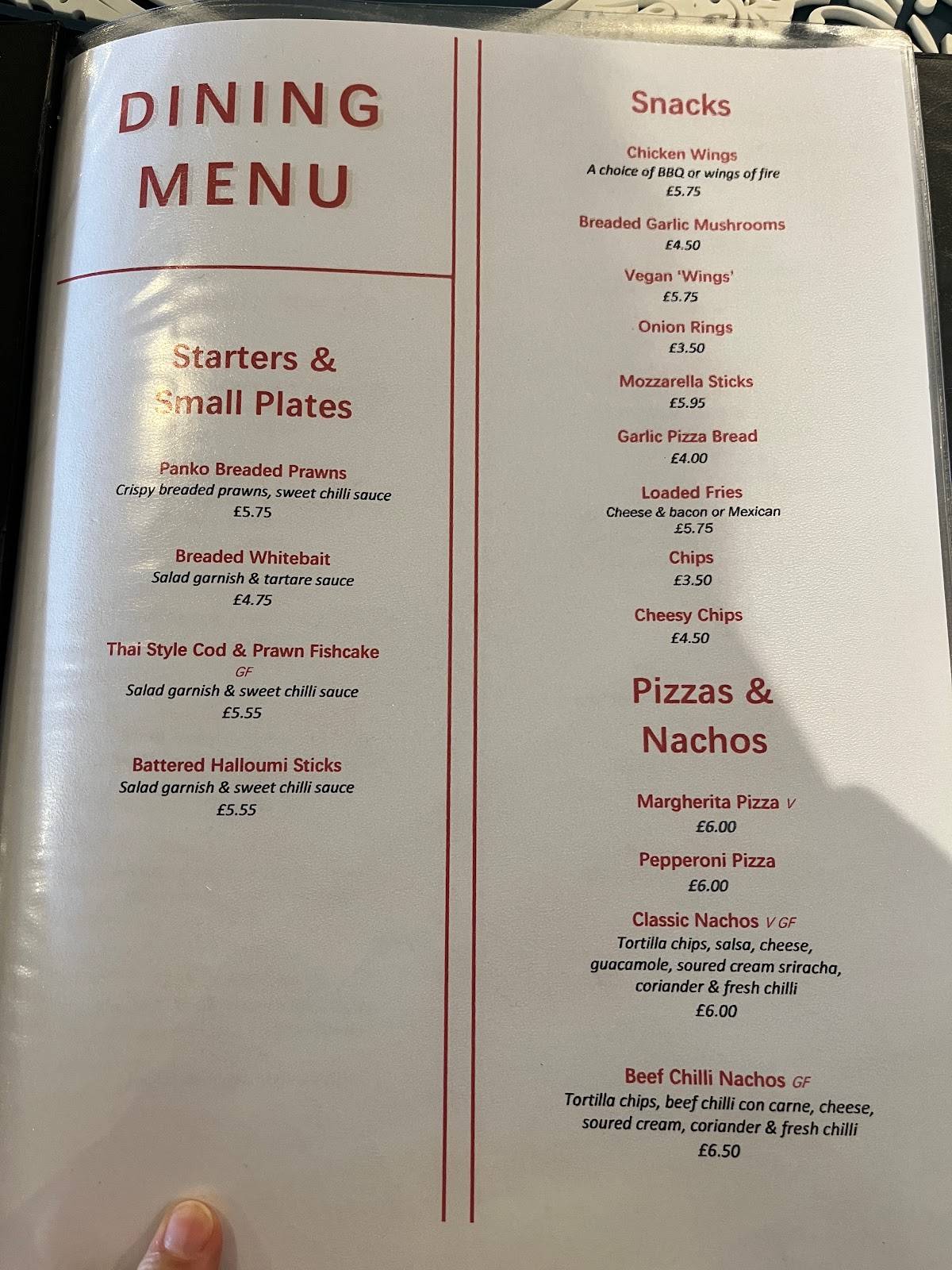 Menu at Spanish Lady pub & bar, Brighton
