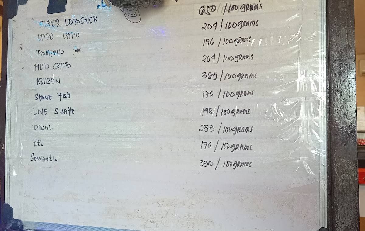 Menu at Spring Palace Seafood Restaurant, Iloilo City