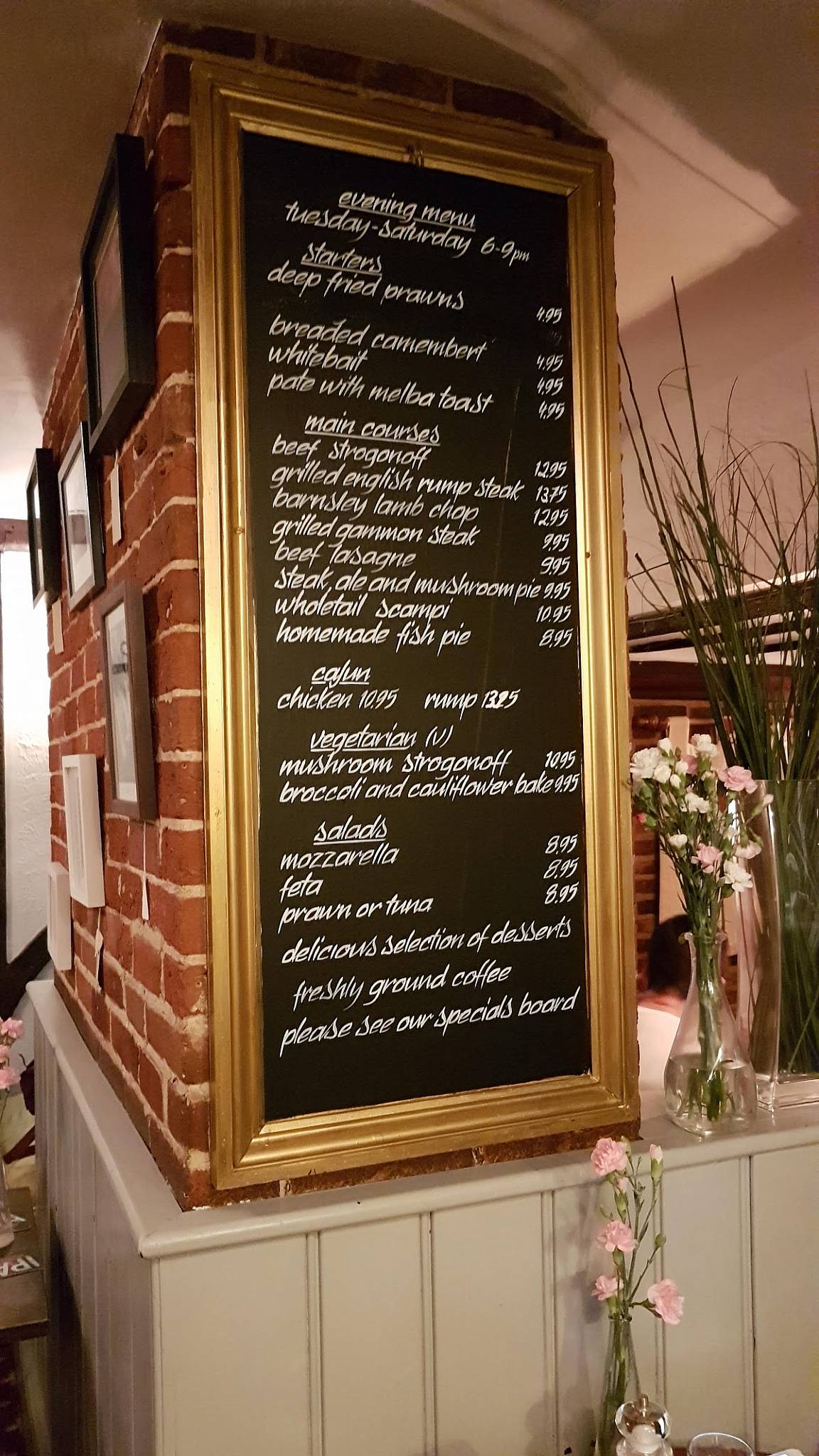 Menu at Square & Compasses pub & bar, Cambridge, 46 High St