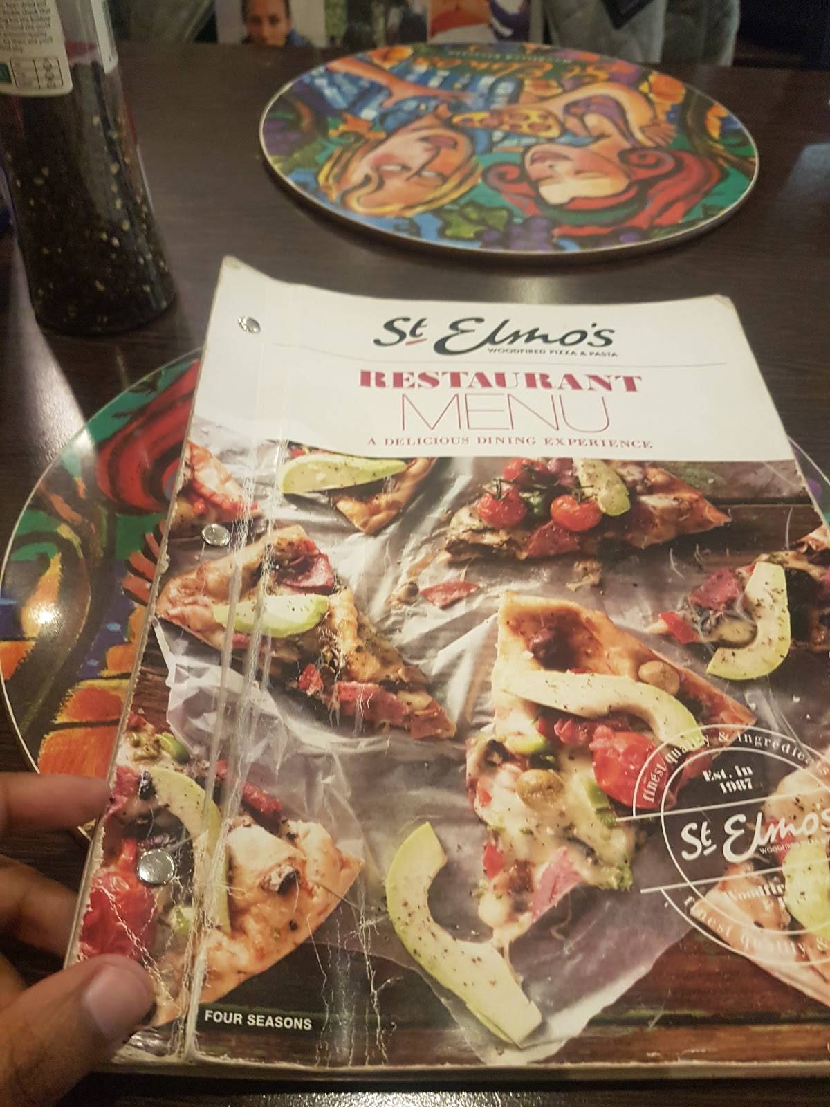 Menu at St Elmo's restaurant, Port Elizabeth