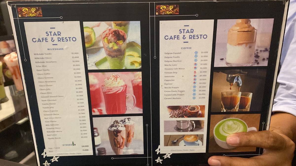 Carta de Star Cafe & Resto, Timika