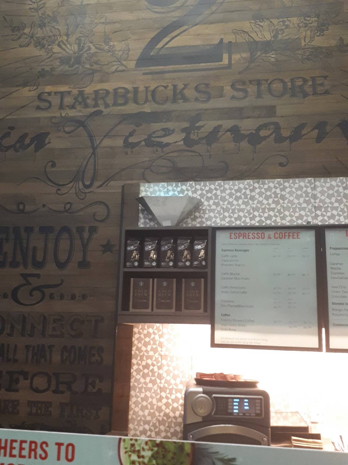 Menu at Starbucks President Place restaurant, Ho Chi Minh City, 93 Đ ...