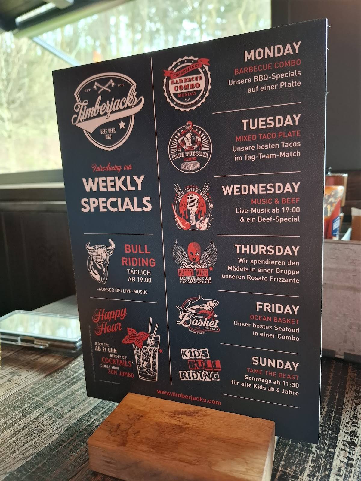 Speisekarte von Timberjacks Siegen steakhaus, Siegen