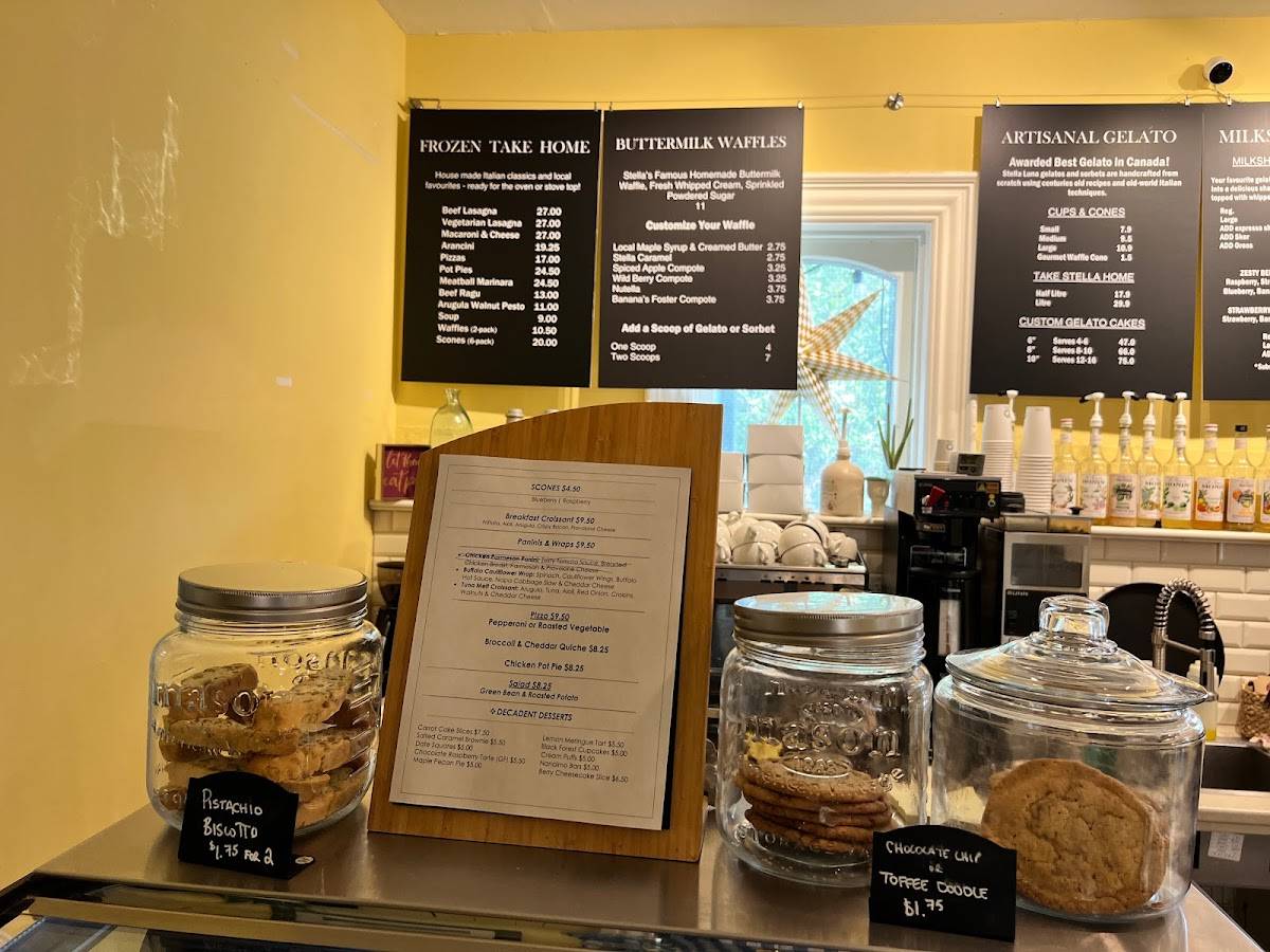 Menu at Stella Luna Gelato Cafe Merrickville, Merrickville-Wolford