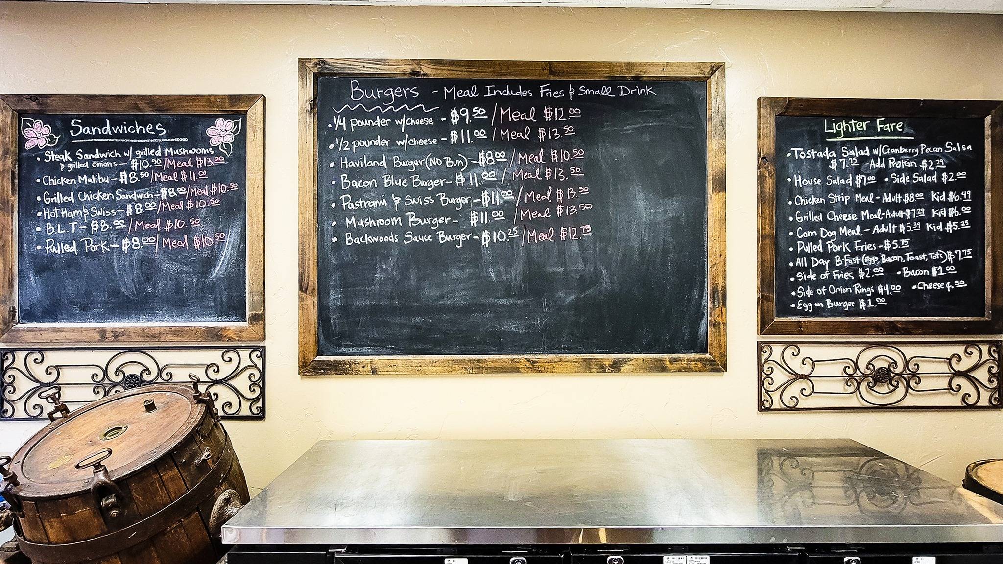 Menu at Stillwater Café cafe, Paradise
