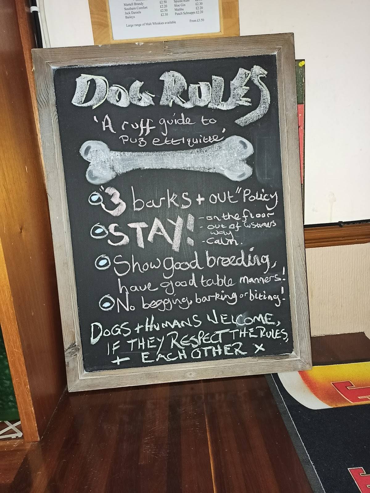 Menu at Strathdeveron Bar, Huntly